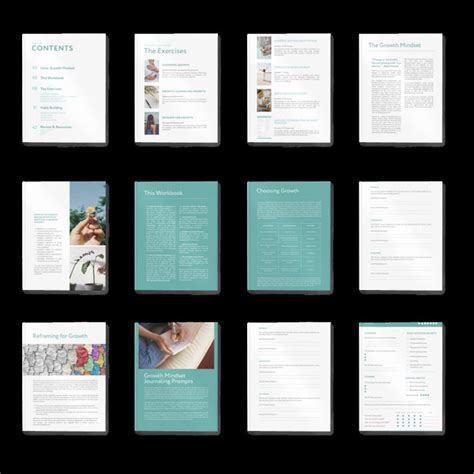 Growth Mindset Workbook Growth Mindset Planner Printable Mindset