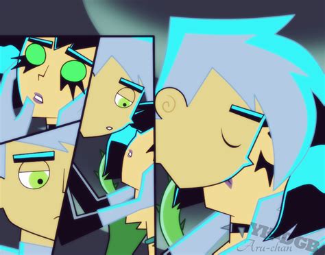 Danny And Sam Kiss By Yk Dgb On Deviantart Danny Phantom Danny Phantom Sam Ghost Rider Wallpaper