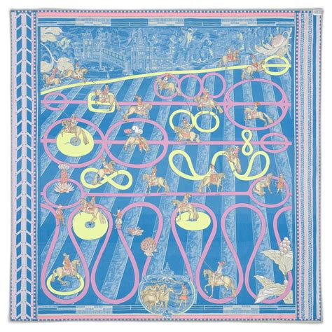 Hermès Hermes Lined Sided Square Passades And Serpentines 90x90 Cm