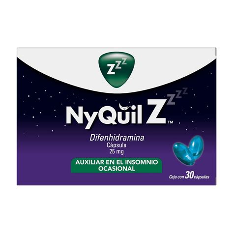 Nyquil Z Difenhidramina 25 G Ayuda A Conciliar El Sueño Cápsulas