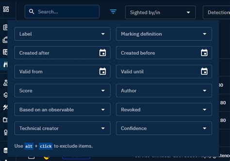 In Indicators List Add A Filter For Indicatortypes · Issue 2952