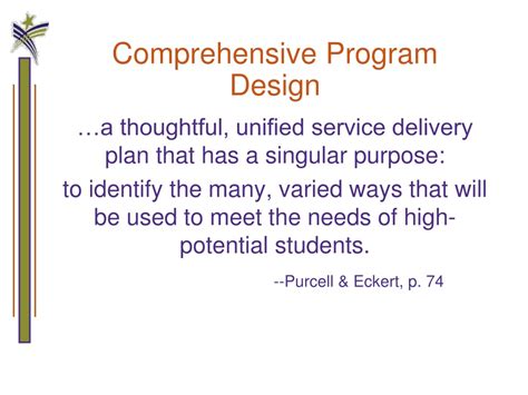 Ppt Designing Comprehensive Ted And Talented Programming