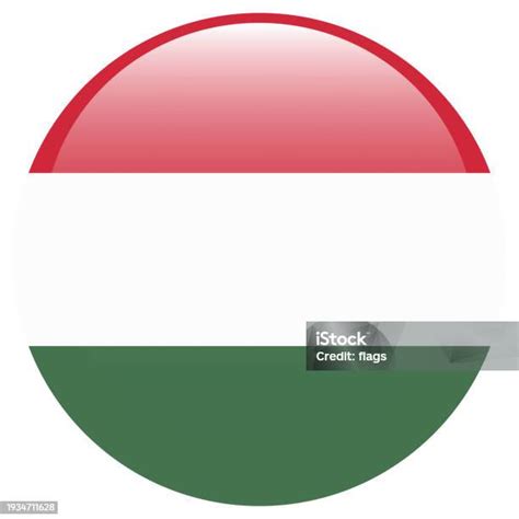 헝가리 국기입니다 플래그 아이콘입니다 표준 색상 원 아이콘 플래그입니다 3d 일러스트레이션입니다 컴퓨터 일러스트레이션 디지털 일러스트레이션 벡터 일러스트 레이 션입니다