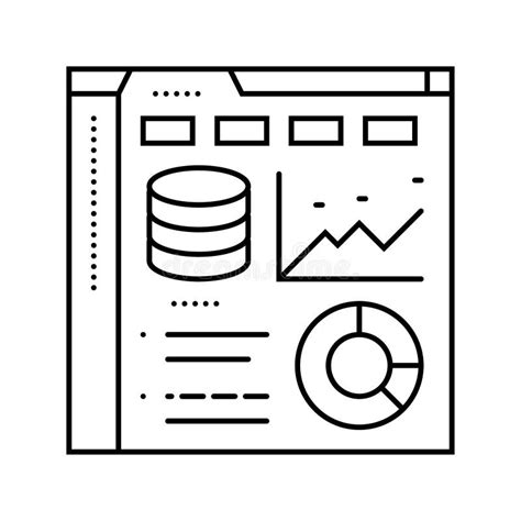 Database Dashboard Line Icon Vector Illustration Stock Vector Illustration Of Support Cloud
