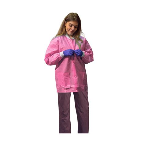 Essentials Sms Lab Jackets Medium Pink 10pk Net32
