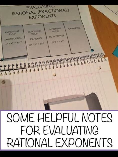 Simplify Rational Exponents Interactive Notebook