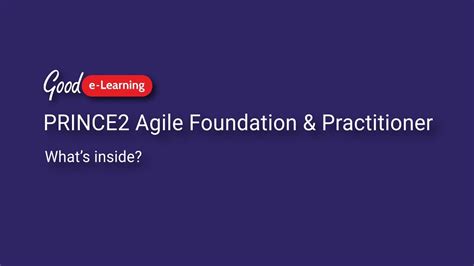 What S Covered In PRINCE Agile Good E Learning PRINCE Agile Foundation Good E Learning