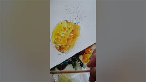 수채화 1분 파인애플 그리기 Youtube