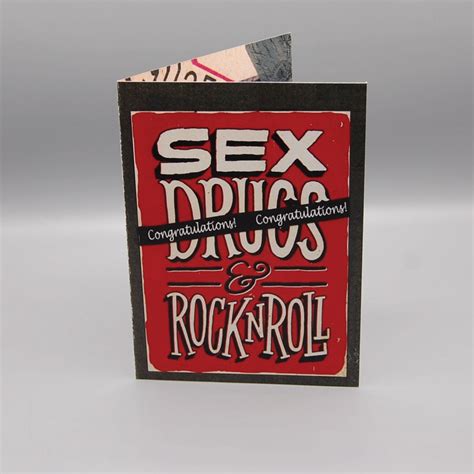 Sex No Drugs And Rocknroll Recovery And Mental Health Greeting Card Etsy