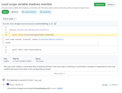 False Positive C Record Classes Records Local Scope