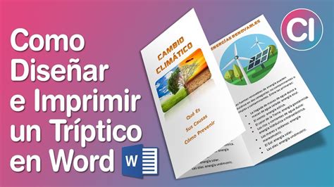Como Diseñar E Imprimir Un Tríptico Básico En Word 2010 Tríptico