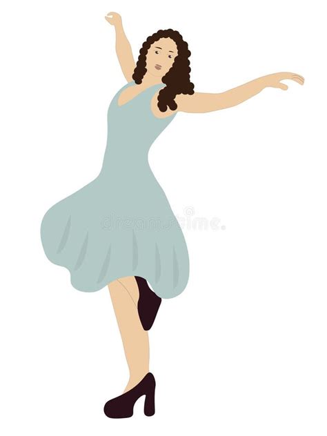 Elegant Dance Graceful Girl In Motion Stock Vector Illustration Of Choreography Girl 289774559
