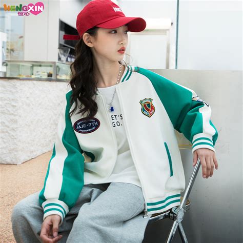 女童棒球服中大童春装新款时髦外套儿童洋气网红上衣韩版春秋夹克虎窝淘