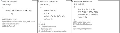 Solved 1 Hinclude Int Main { Printf Hello World Xd