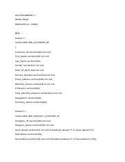 SQL ASSIGNMENT 1 Pdf SQL ASSIGNMENT 1 RAHUL BAJAJ EMPLOYEE ID 91669