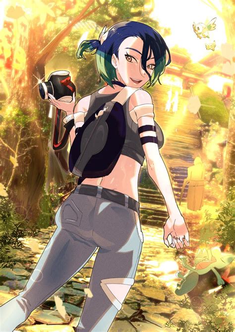 Ryairyai Perrin Pokemon Rowlet Treecko Nintendo Pokemon Pokemon Sv Highres 1girl