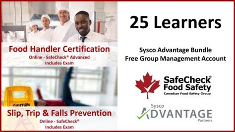 Food Handler Certification Pack With Group Management Account