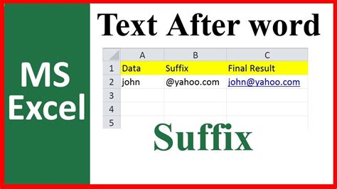 How To Add Suffix Using Function In Microsoft Excel Artofit