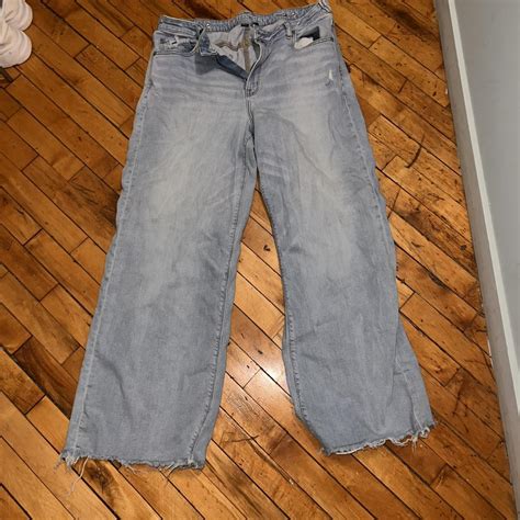 Light Blue American Eagle High Waisted Wide Leg Depop