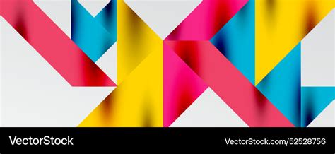 Tech Minimal Overlapping Triangle Shapes Elements Vector Image