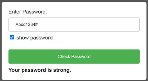 Javascript Create A Password Strength Checker C Javaphp