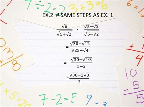Rationalizing The Denominator And Numerator And Multiplying Radical Expression PPT