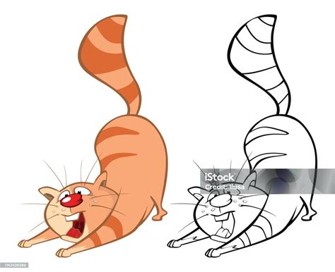 당신을 위한 귀여운 만화 캐릭터 고양이의 벡터 일러스트 레이 션 디자인 및 컴퓨터 게임 색칠 하기 책 개요 세트 애완고양이에 대한 스톡 벡터 아트 및 기타 이미지 Istock