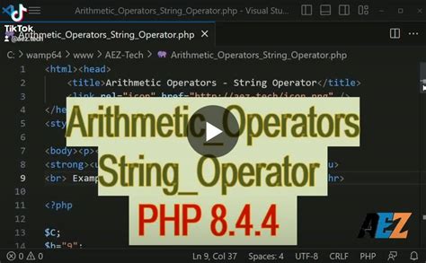 Php 844 Arithmetic And String Operators Aez Tech Posted On The