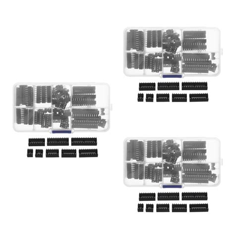 3 Pack Dip 6 8 14 16 18 20 24 28 Pin Sockets Microcontroller Connector