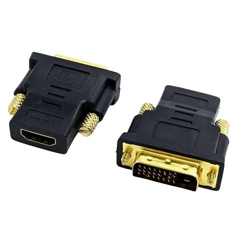 Hdmi 轉 Dvi D 鍍金 241 轉接頭 Dvi 公 轉 Hdmi 母 轉 Dvi 雙向傳輸 轉換頭 蝦皮購物