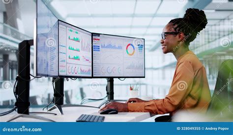 Kpi Business Analytics Data Dashboard Stock Image Image Of American Computer 328049355