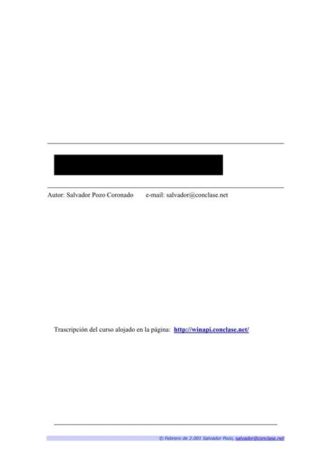 Pdf De Programación Programación Windows Api Con C