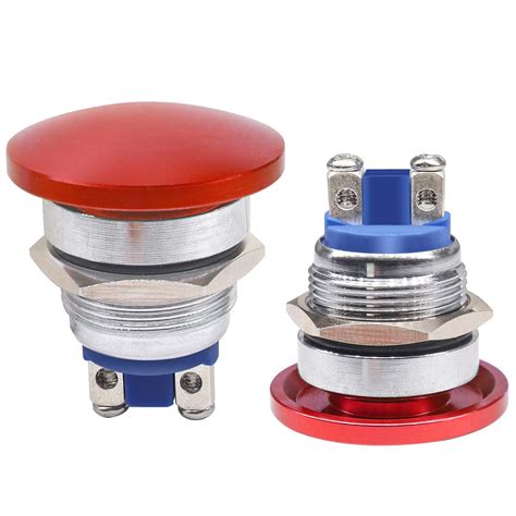 Buy Taiss PCS Mm Mushroom Head Push Button Switch SPST IP Waterproof Momentary Push Button