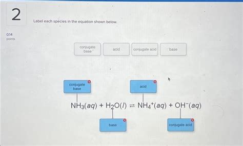 Solved Label Each Species In The Equation Shown