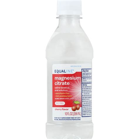 Equaline Magnesium Citrate Oral Solution Cherry Flavor 10 Fl Oz