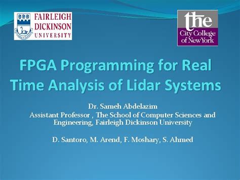 Fpga Programming For Real Time Analysis Of Lidar