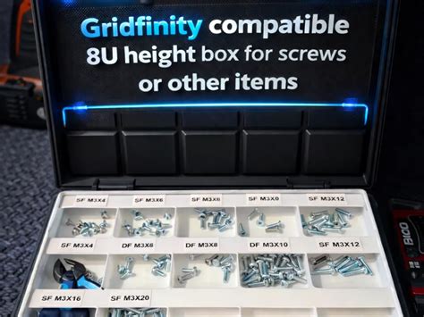 Gridfinity Compatible 8u Height Box Screw Or Other Free 3d Print