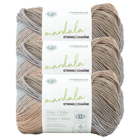 Lion Brand Yarn Mandala String Ballad Super Fine Acrylic Multi Color