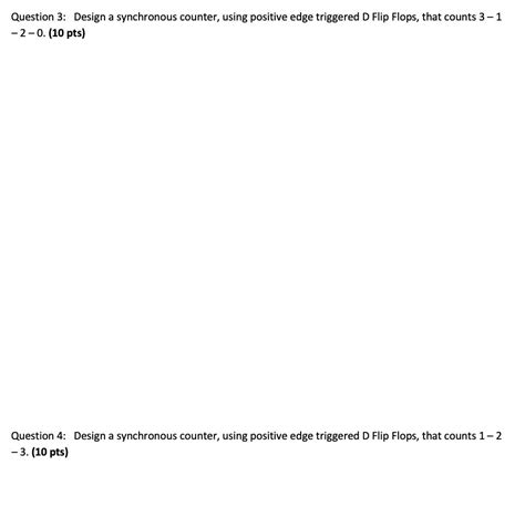 solved question 3 design a synchronous counter using