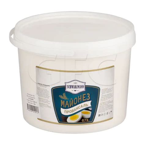 Майонез Провансаль 67 ГОСТ Schwarzmann 10л 10кг ведро 200784 купить