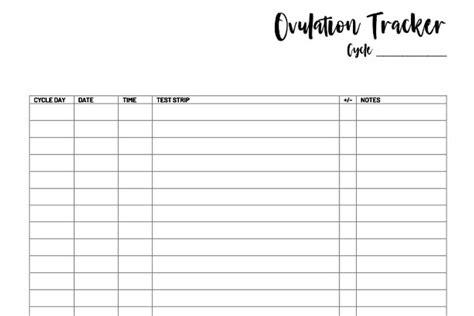 Ovulation Tracker Sheet The Endo Monologues
