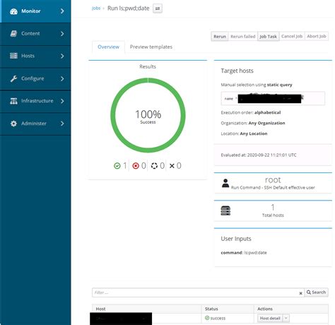 Where Is The Remote Execution Command Output Support Theforeman