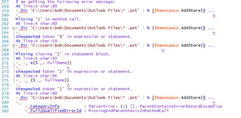 Powershell Script Error Assistance Stack Overflow