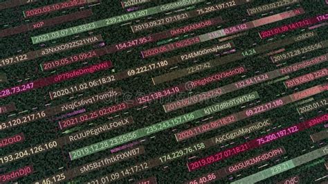 Encrypted Fast Scrolling Hacking Code Data Flow On A Display Seamless Loop Animation Stock