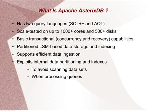 Ppt Apache Asterixdb Powerpoint Presentation Free Download Id9936827