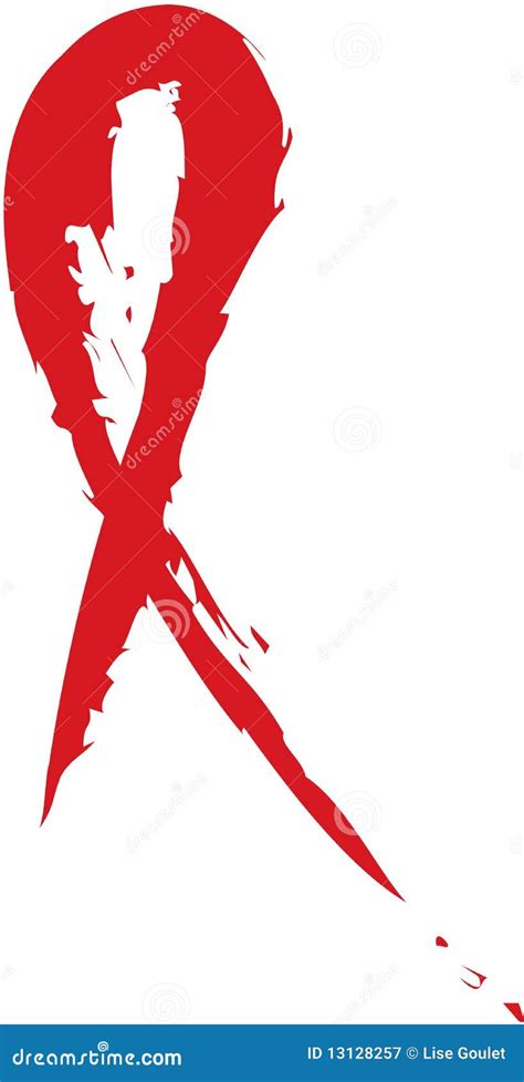 Aids Awareness Ribbon Red Ribbon Hiv Information Animation On A