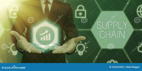 Text Showing Inspiration Supply Chain Word For System Of Organization And Processes From