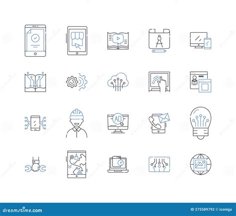 Work And Productivity Line Icons Collection Efficiency Focus Organization Motivation