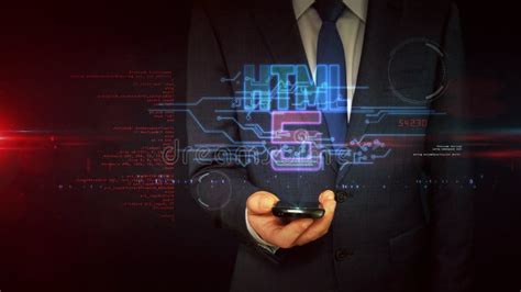 Html5 Symbol Abstract Concept 3d Illustration Stock Image Image Of