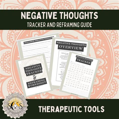 Negative Thoughts Tracker And Reframing Worksheet Printable Worksheet